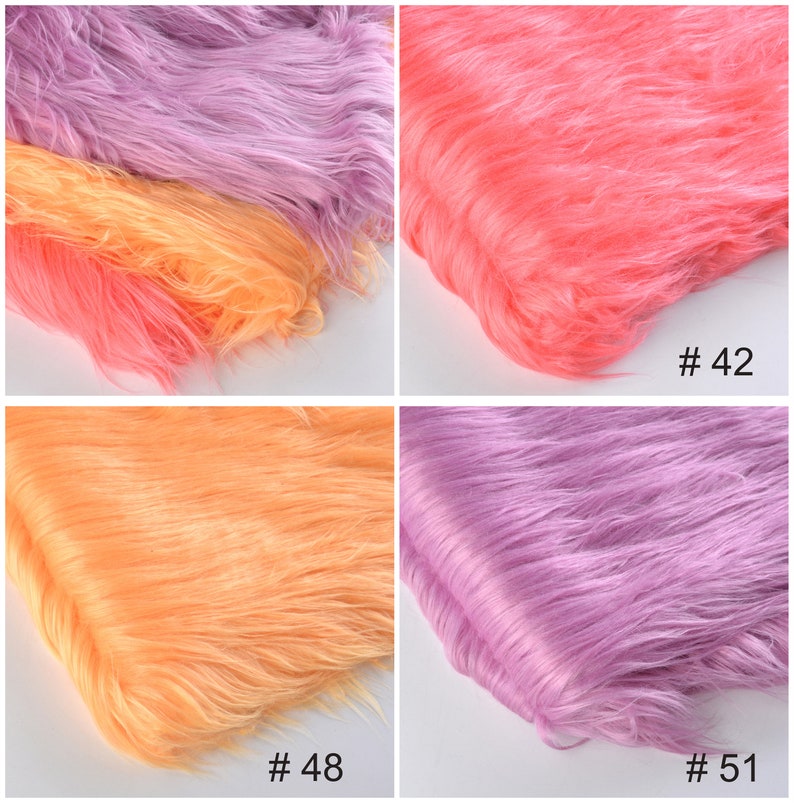 Multicolored Faux Fur Fabric,super Long Pile Shaggy Furs,luxury Doll ...