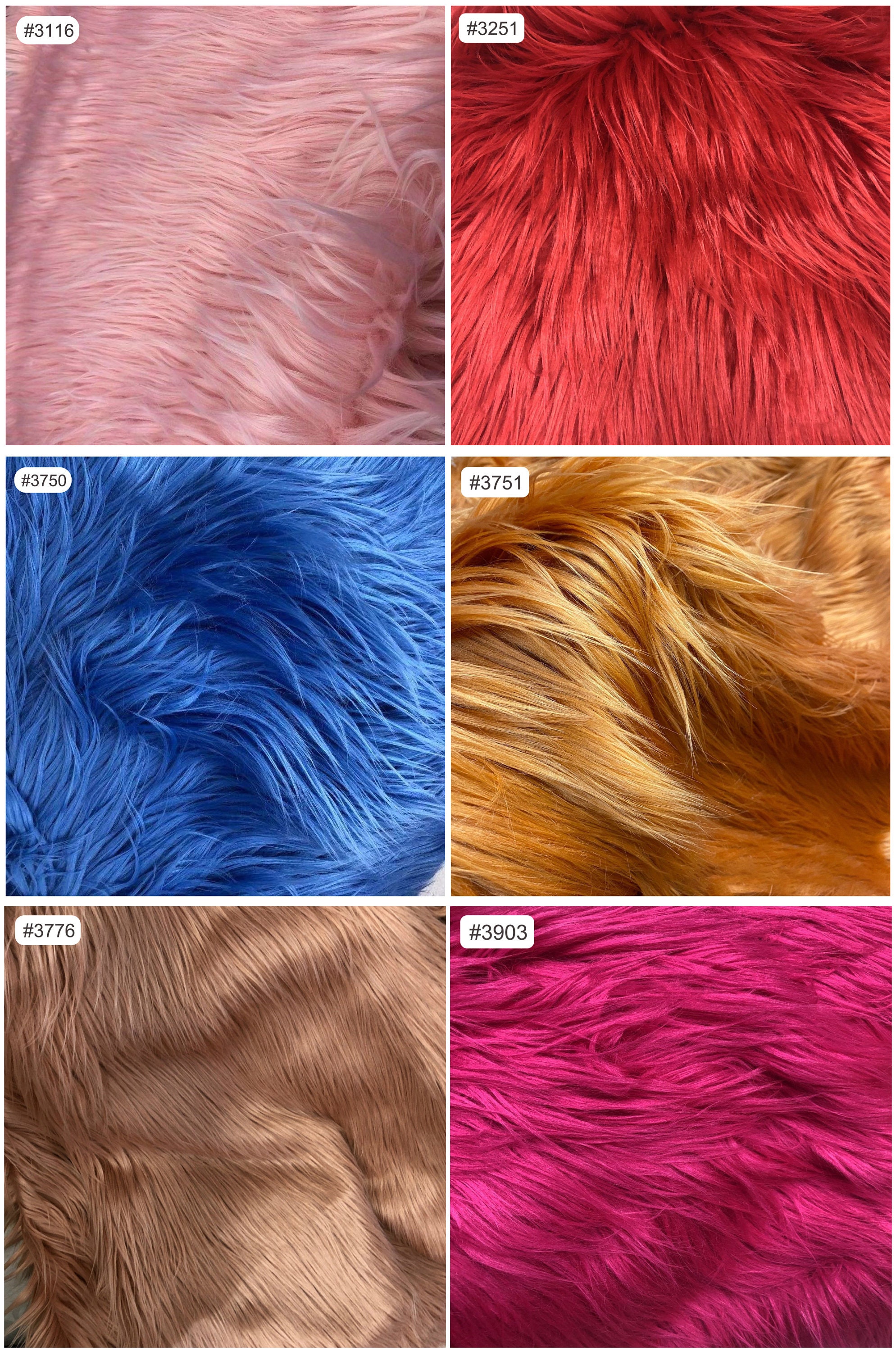 Colorful Faux Fur Fabric,super Long Pile Shaggy Furs,cosplay Costumes ...