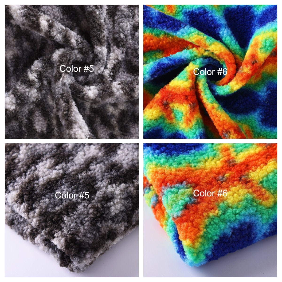 Colorful Sherpa Fleece Camouflage Plush Lamb Wool Faux Fur - Etsy