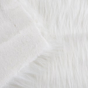 Faux Fur Fabric,milky White Long Pile Shaggy Fur,fun Fur for DIY Craft ...