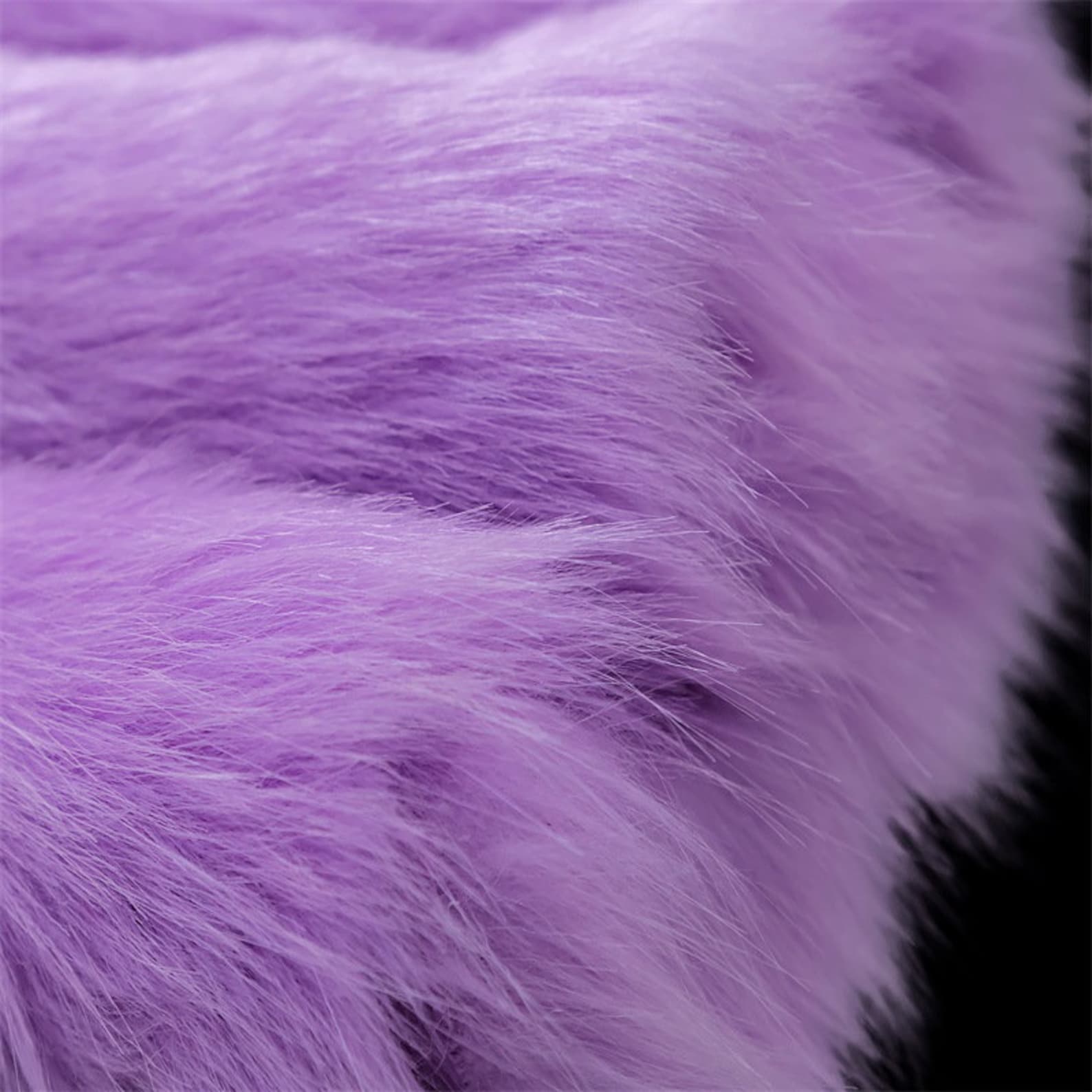 Lavender Fox Faux Fur Fabricfuzzy Long Pile Fun Fur for DIY - Etsy