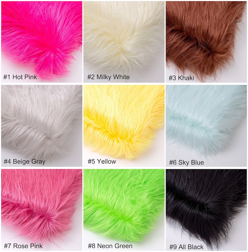 Multicolored Faux Fur Fabric,super Long Pile Shaggy Furs,luxury Doll ...