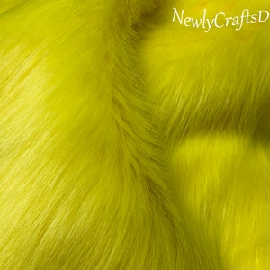 Yellow Faux Fox Fur,heavy Thick Faux Raccoon Fur for Fursuit Paws ...