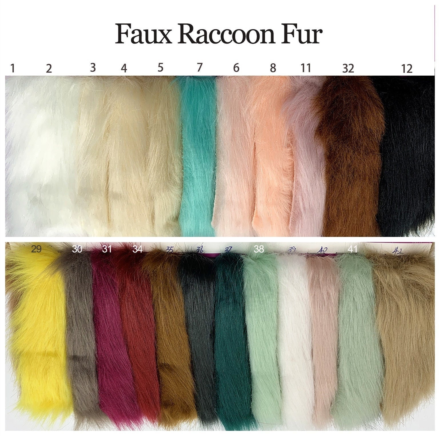 Multicolored Faux Fox Fur,high Density Fluffy Fur for Fursuit Paws ...