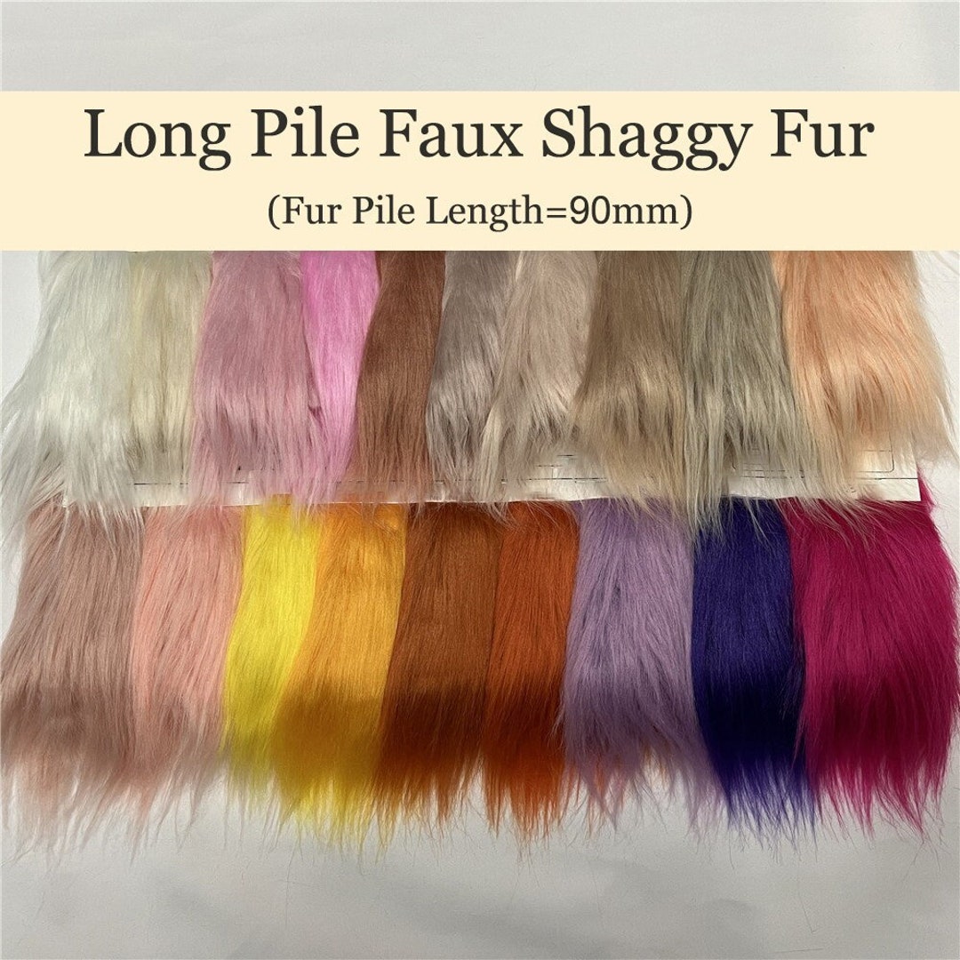 Solid Faux Fur Fabric,super Long Pile Fur,furry Shaggy Fur for Fursuit ...