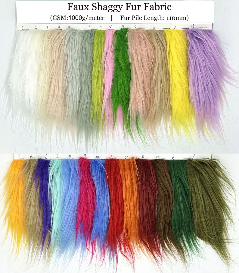 Colorful Faux Fur Fabric,super Long Pile Shaggy Furs,cosplay Luxury ...