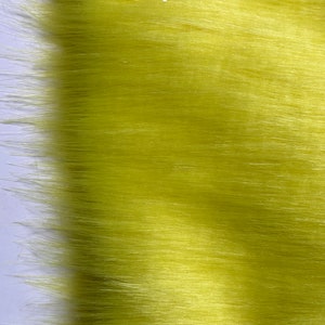 Yellow Faux Fox Fur,heavy Thick Faux Raccoon Fur for Fursuit Paws ...