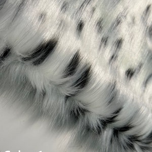 Jacquard Faux Fur Fabric,fluffy Spotted Husky Printed Long Pile Plush ...