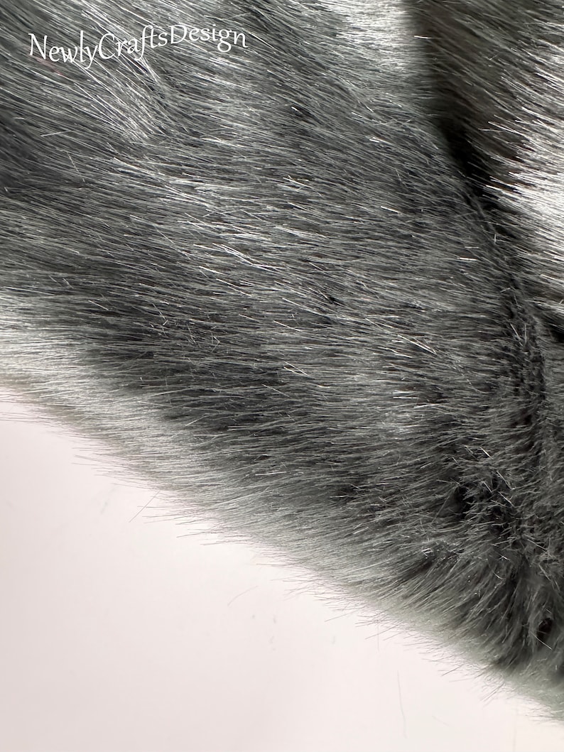 Gray Fox Furvegan Long Pile Faux Fur Fabric for Winter Coat - Etsy