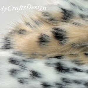 Leopard Faux Fur Fabric,animal Print Fursuit Fur,jacquard Plush Cosplay ...