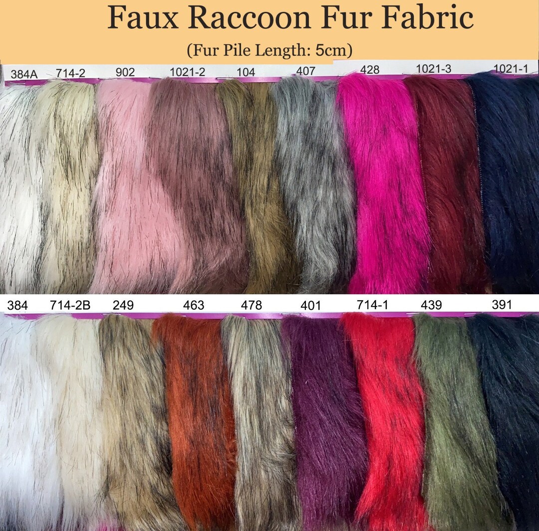Multicoloured Furs,long Pile Faux Raccoon Fur,high Density Fox Fur,bi ...