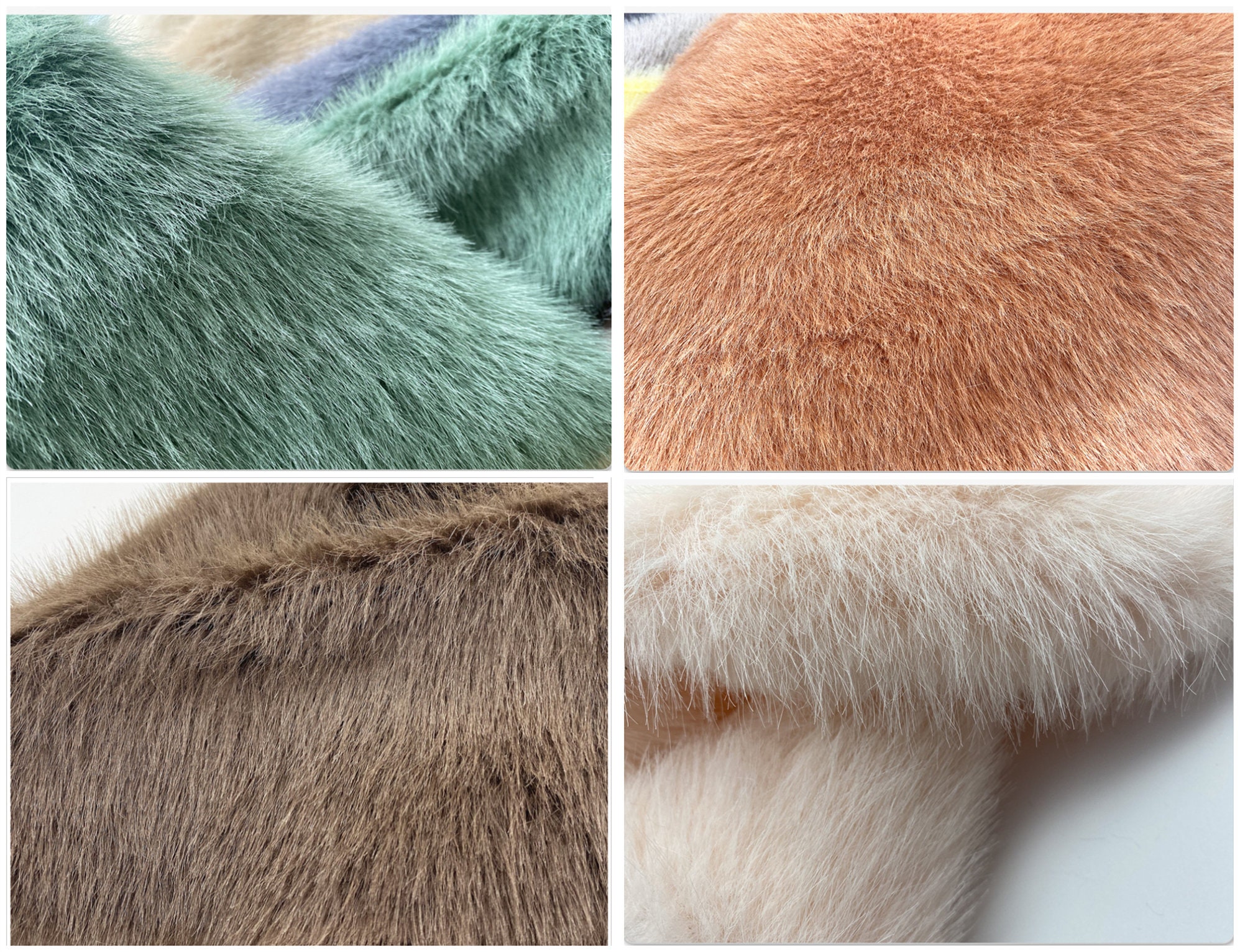 Multi Color Fox Faux Fur Fabricfurry Long Pile Fun Fur for - Etsy