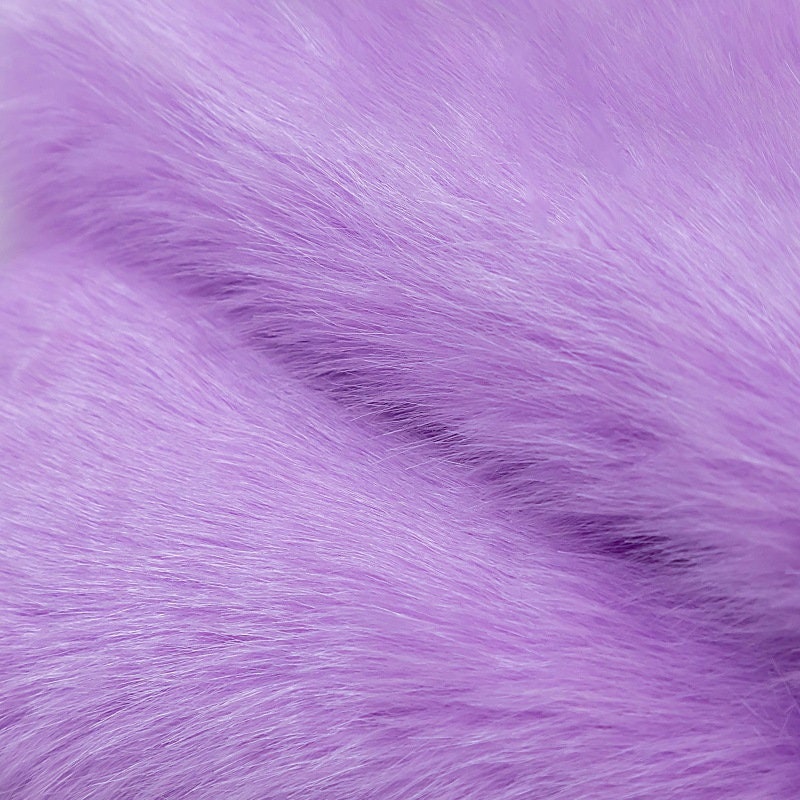 Lavender Fox Faux Fur Fabricfuzzy Long Pile Fun Fur for DIY - Etsy