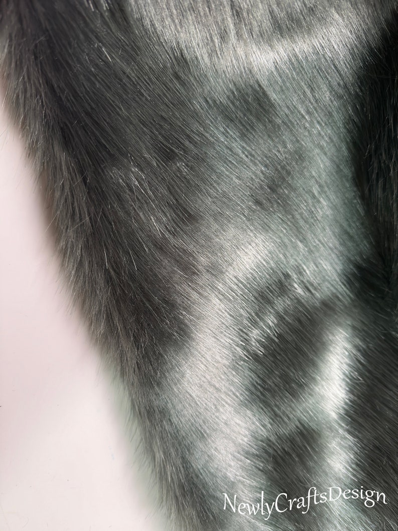 Gray Fox Furvegan Long Pile Faux Fur Fabric for Winter Coat - Etsy