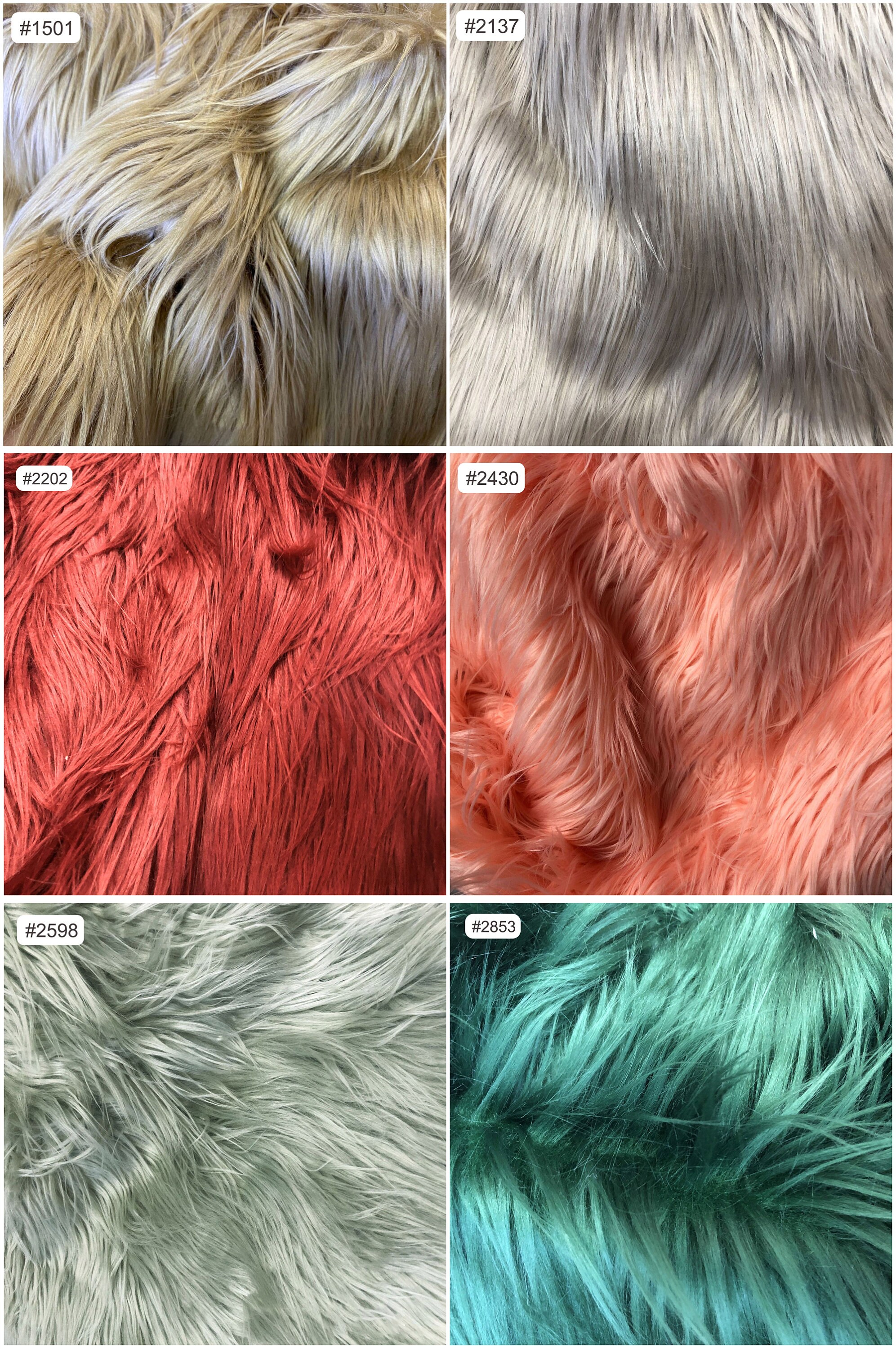 Colorful Faux Fur Fabric,super Long Pile Shaggy Furs,cosplay Costumes ...