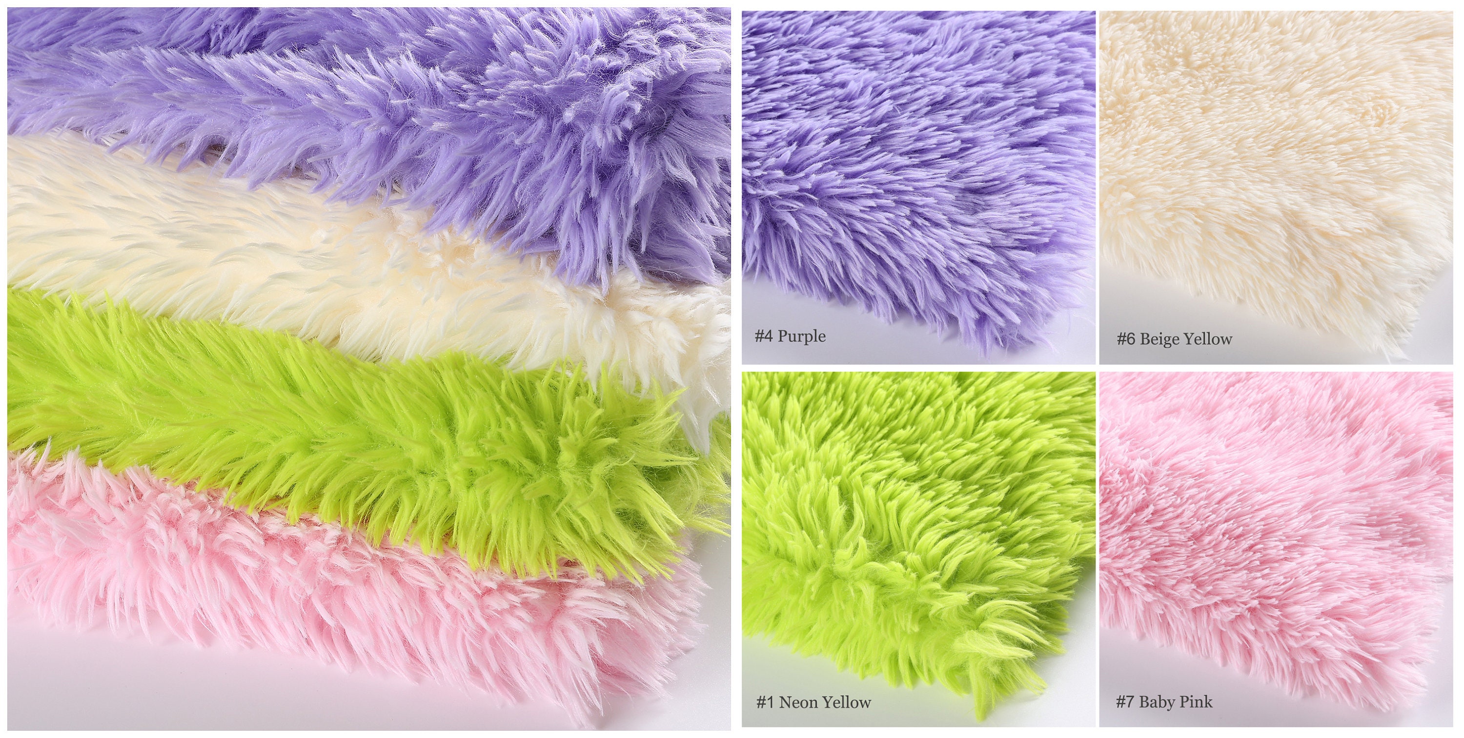 Long Pile Shaggy Faux Fur Fabric Solid Fake Fur for Plush - Etsy