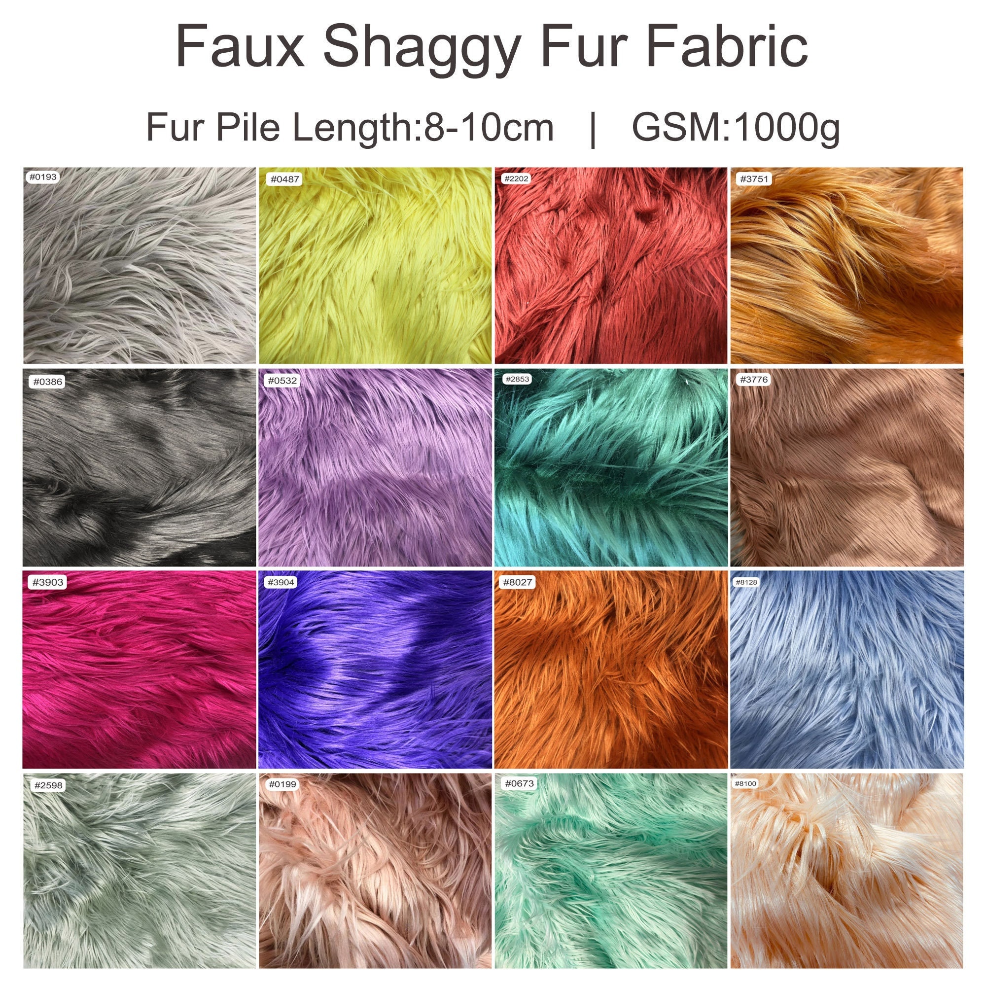 Colorful Faux Fur Fabric,super Long Pile Shaggy Furs,cosplay Costumes ...