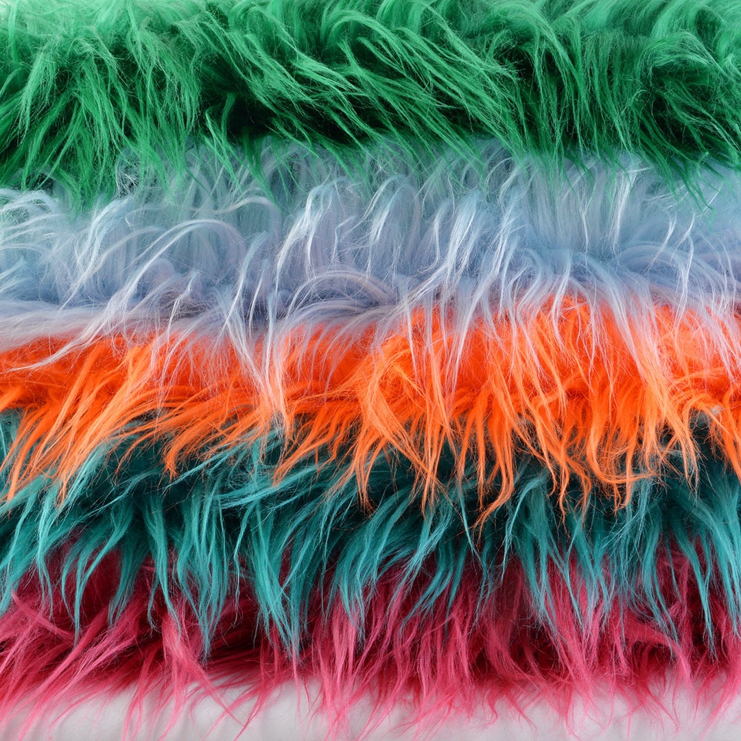 Multicolored Faux Fur Fabric,super Long Pile Shaggy Furs,luxury Doll ...