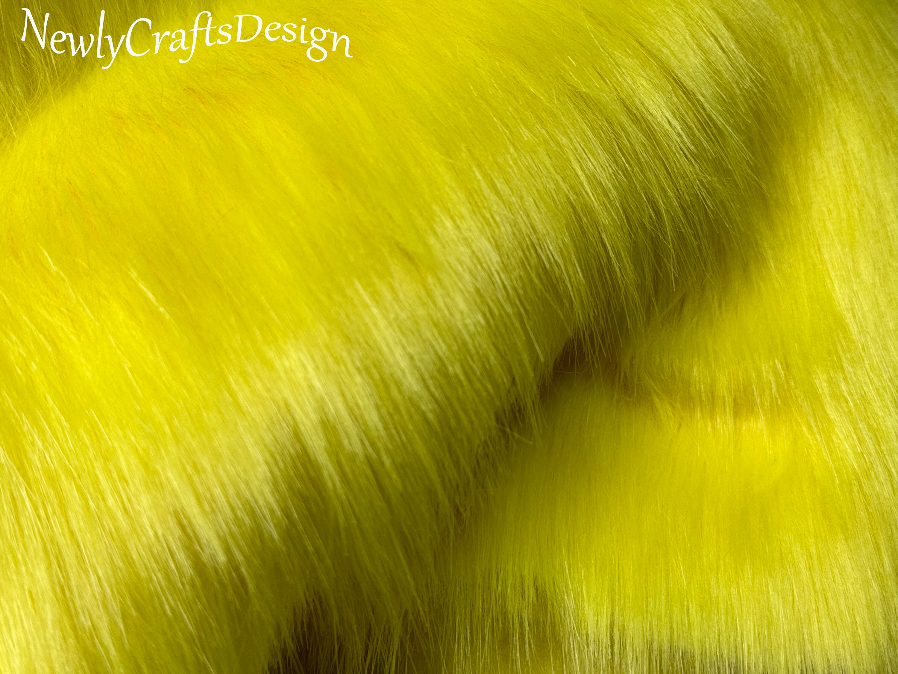 Yellow Faux Fox Fur,heavy Thick Faux Raccoon Fur for Fursuit Paws ...