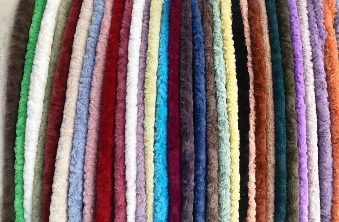 Fluffy Rabbit Minky Faux Fur Fabric, Plush Fake Fur for DIY Crafts ...