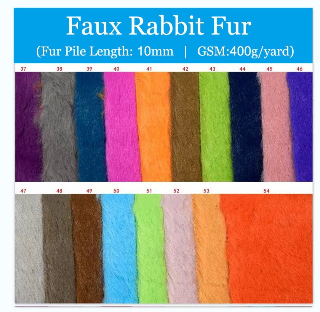 Rabbit Soft Faux Fur Solid Fabric, Plush Fabric Fursuit Fur Blanket ...
