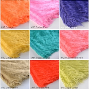 Multicolored Faux Fur Fabric,super Long Pile Shaggy Furs,luxury Doll ...