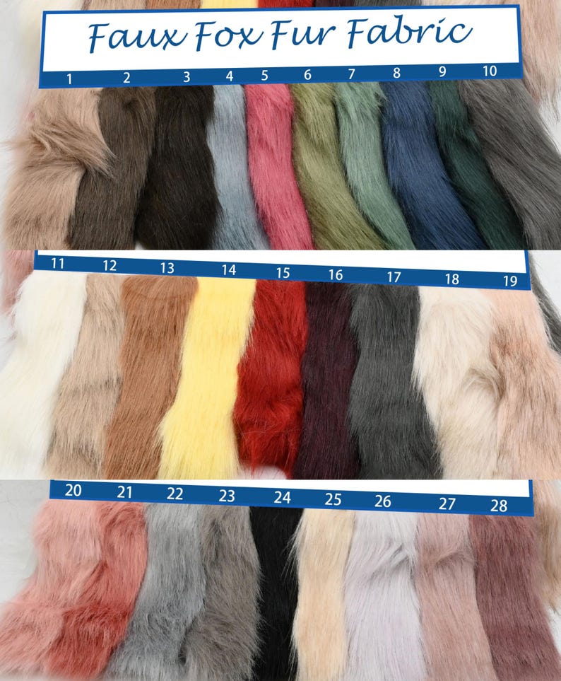Solid Faux Fox Fur Fabric,long Pile Luxury Fox Fur for Fursuit,cosplay ...