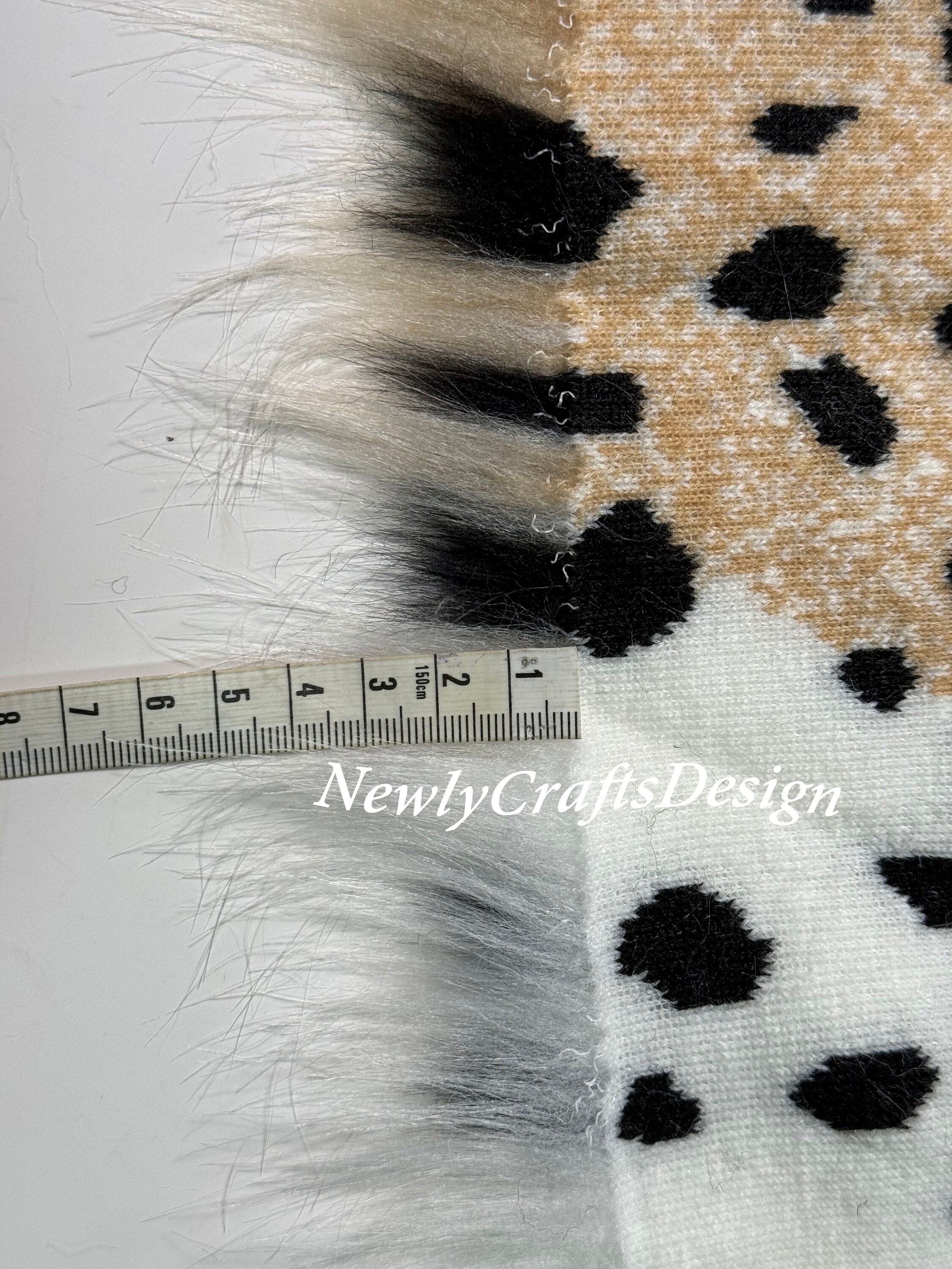 Leopard Faux Fur Fabric,animal Print Fursuit Fur,jacquard Plush Cosplay ...