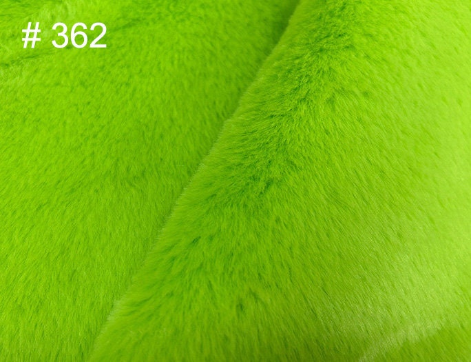 Green Fuzzy Faux Fur Fabric,colorful Rabbit Fur,fun Fur for Dolls ...