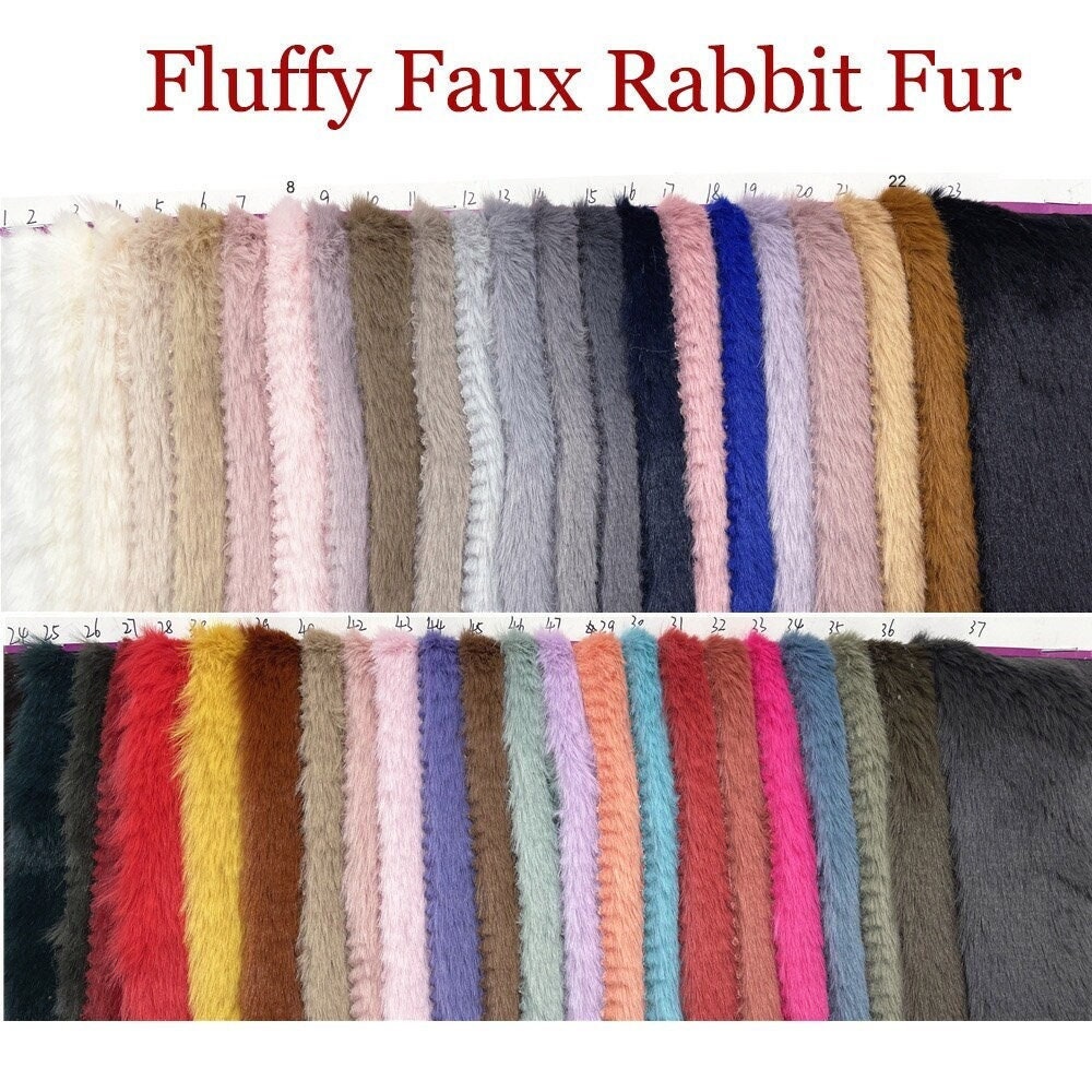 Fluffy Faux Fur Fabric,turquoise Blue Rabbit Fur for DIY Craft Supplies ...