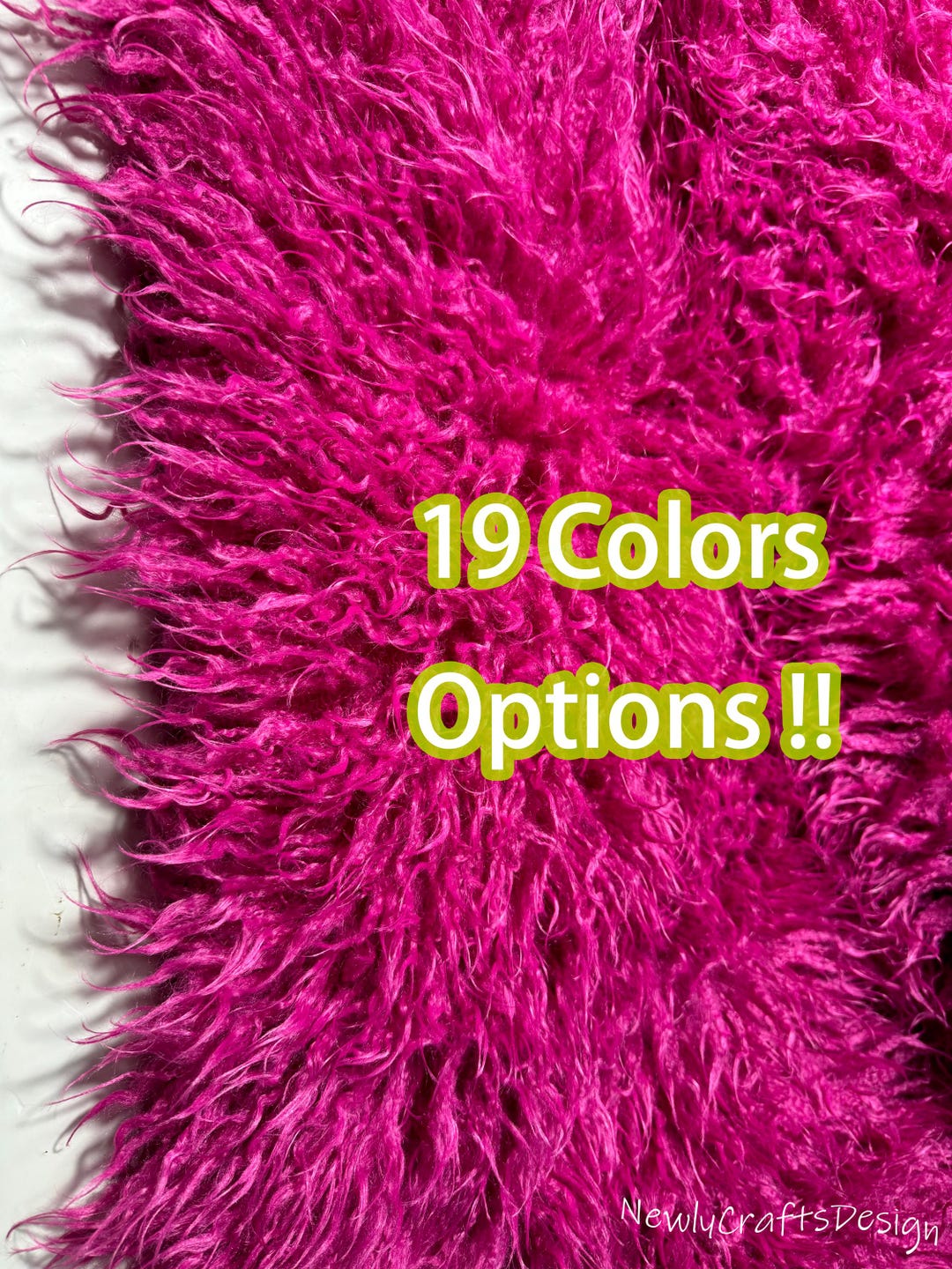 Mongolian Long Pile Faux Fur Fabric,long Hair Pile Fabric,pitaya Pink ...