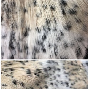 Jacquard Faux Fur Fabric,fluffy Spotted Husky Printed Long Pile Plush ...