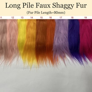 Solid Faux Fur Fabric,super Long Pile Fur,furry Shaggy Fur for Fursuit ...