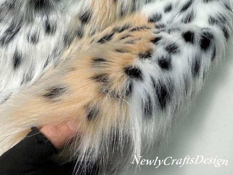 Leopard Faux Fur Fabric,animal Print Fursuit Fur,jacquard Plush Cosplay ...