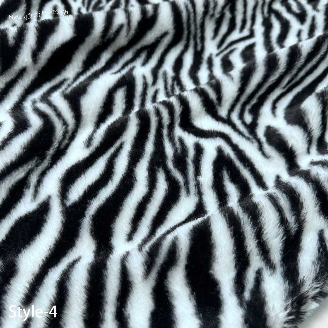 Zebra Print Faux Rabbit Fur,cat Cow Tiger Leopard Pattern Fake Fur for ...
