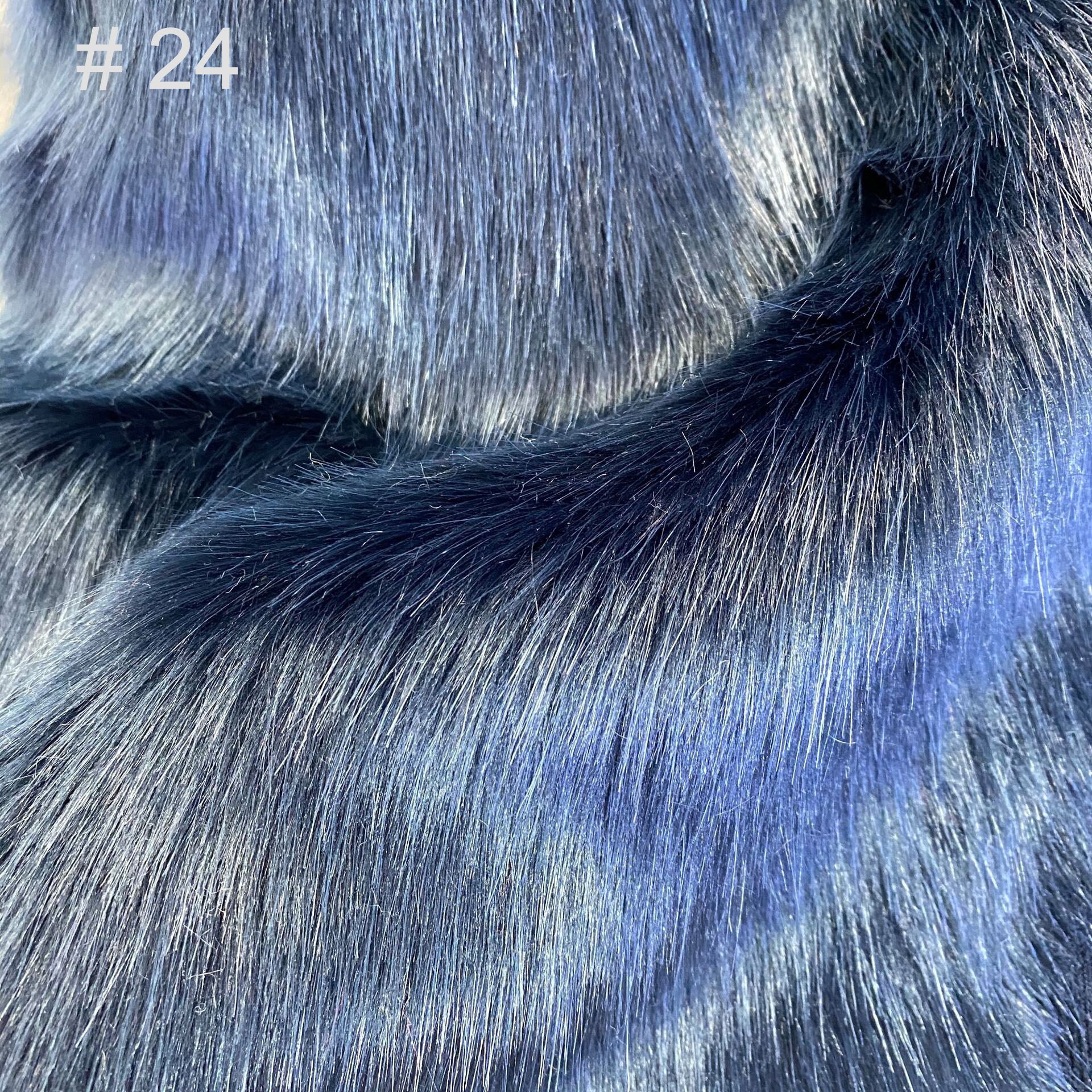 Fuzzy Faux Fur Fabric, Blue Faux Fox Fur,solid Color Fun Fur for DIY ...