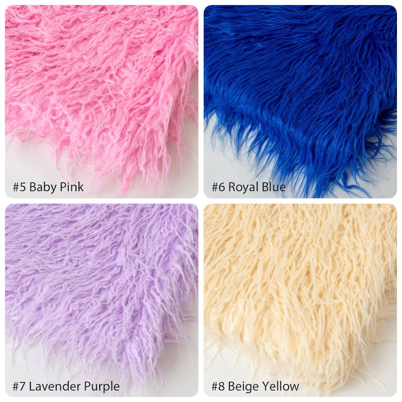 Mongolian Faux Fur Fabric, Long Pile Lamb Mongolian Fabric for Fur Coat ...