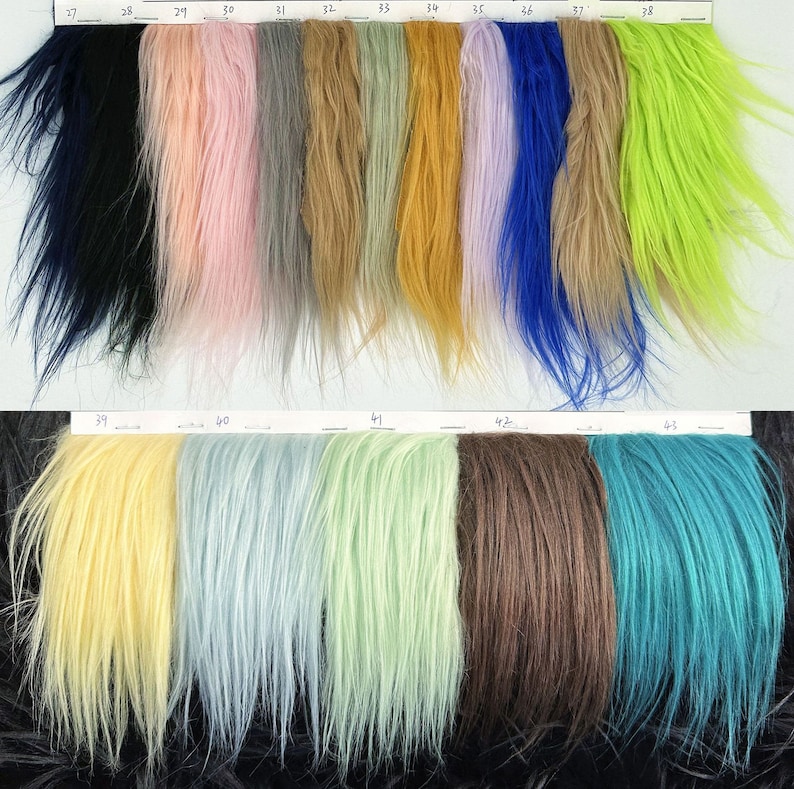 Colorful Faux Fur Fabric,super Long Pile Shaggy Furs,cosplay Luxury ...
