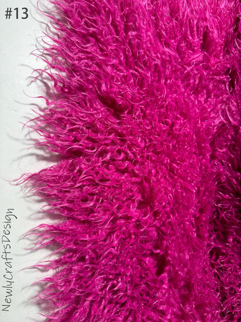 Mongolian Long Pile Faux Fur Fabric,long Hair Pile Fabric,pitaya Pink ...