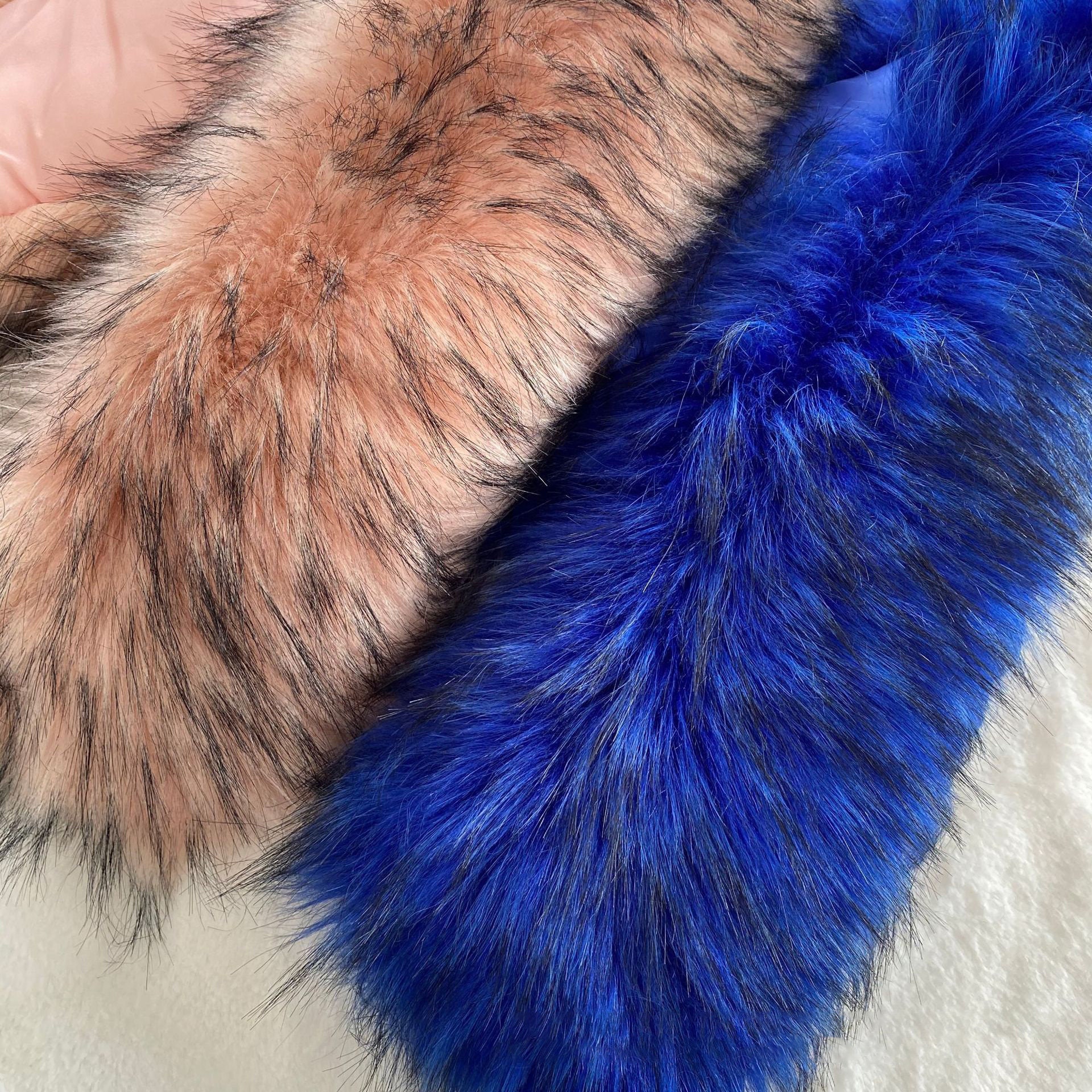 Colorful Raccoon Furs,high Density Wolf Fur,tickened Long Pile Faux Fur ...