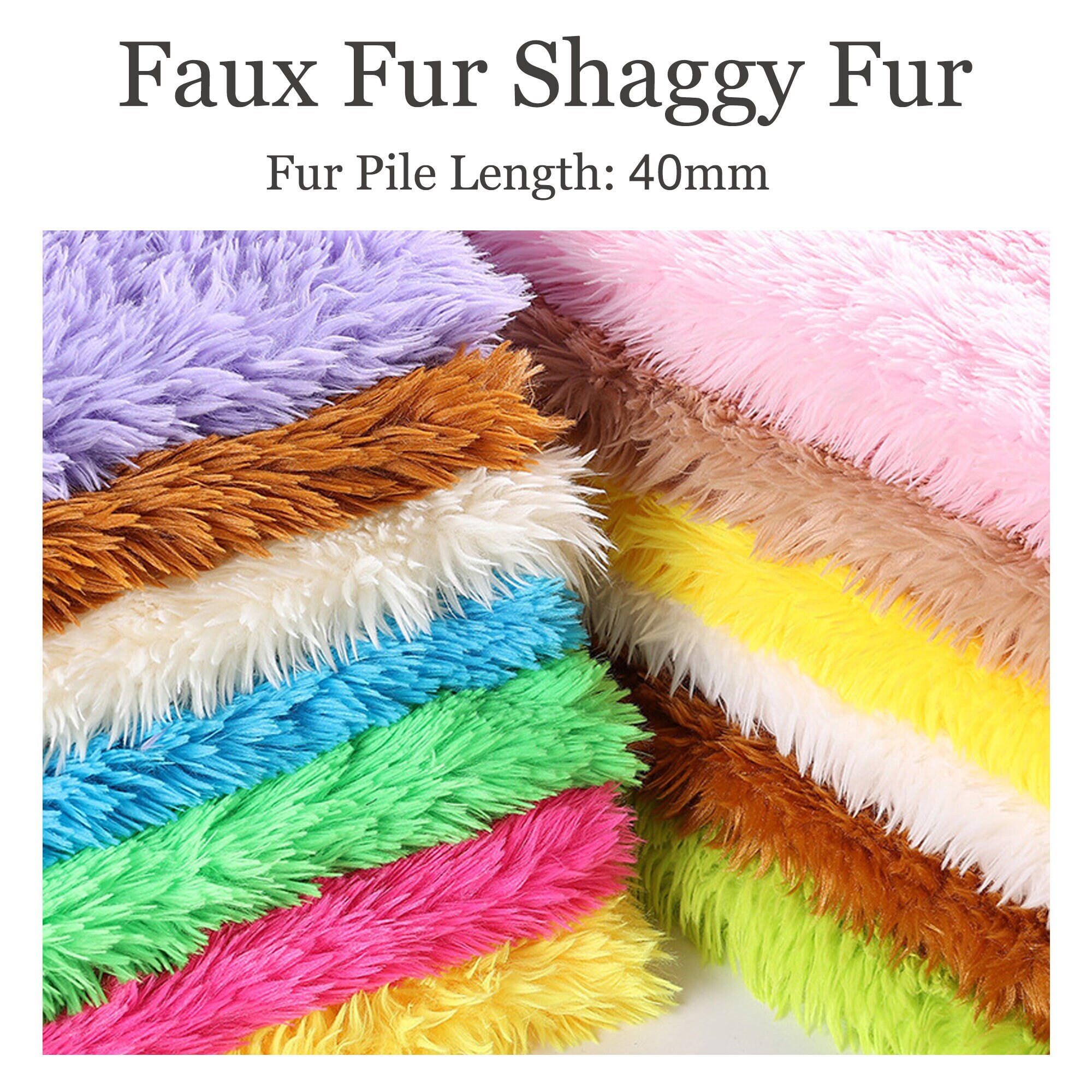 Long Pile Shaggy Faux Fur Fabric Solid Fake Fur for Plush - Etsy