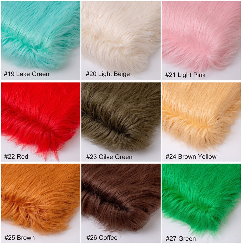 Multicolored Faux Fur Fabric,super Long Pile Shaggy Furs,luxury Doll ...