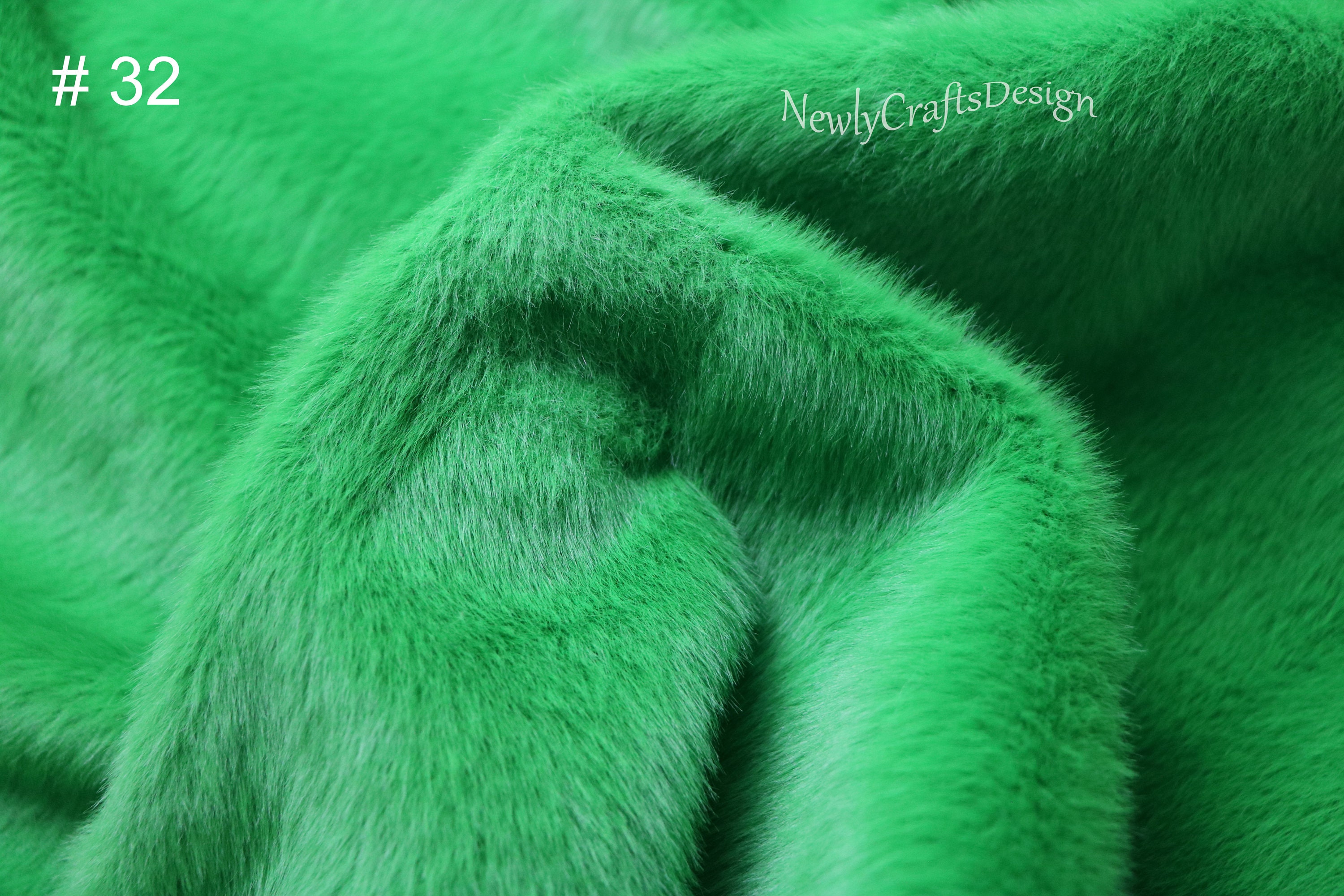 Faux Fur Fabric, Green Faux Minky Fur,ultra Soft Furry Fursuit Material ...