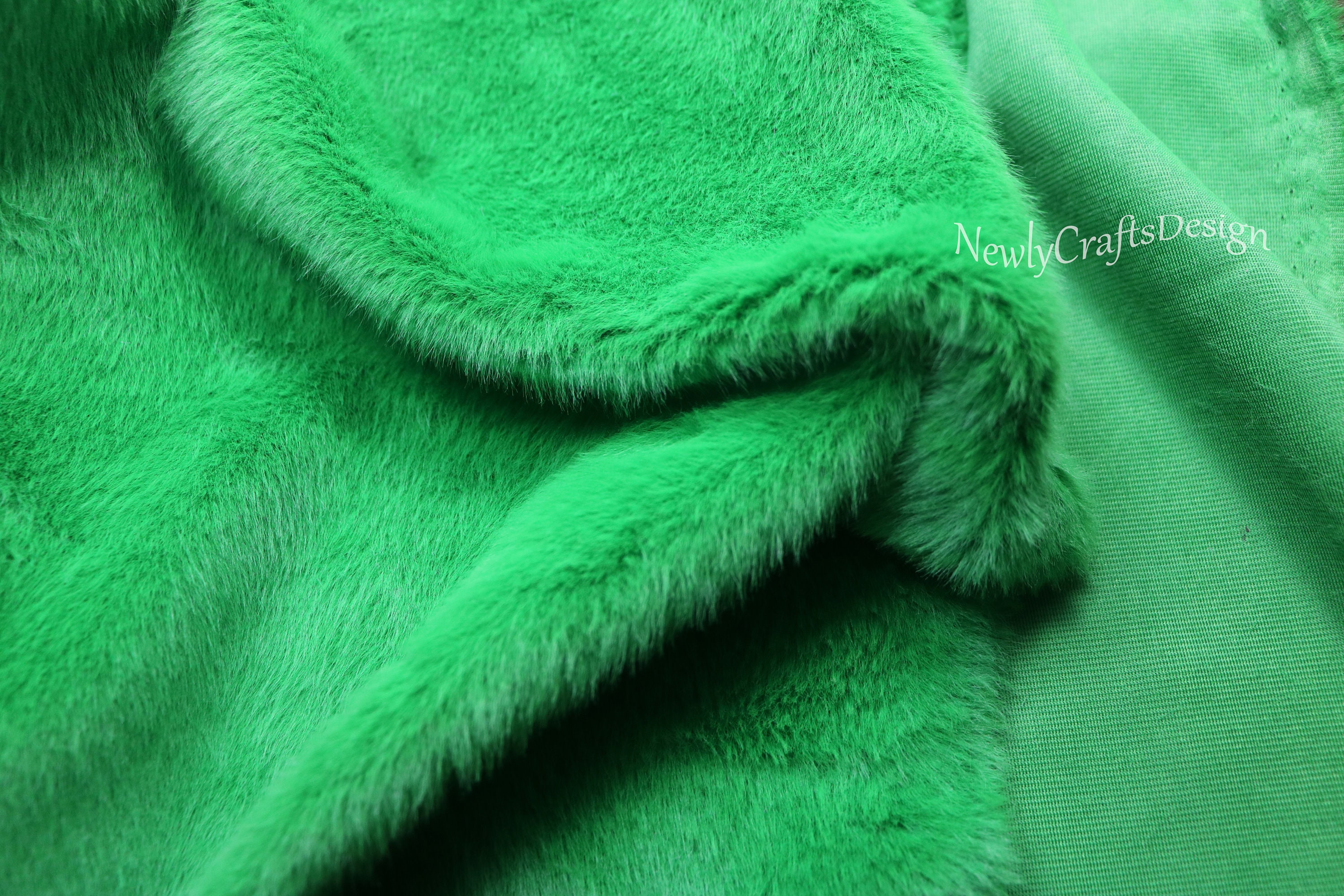 Faux Fur Fabric, Green Faux Minky Fur,ultra Soft Furry Fursuit Material ...
