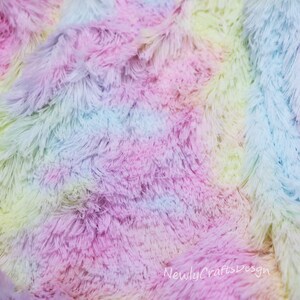 Rainbow Minky Fur Fabric Furry Shaggy Faux Craft Fur,upholstery Soft ...