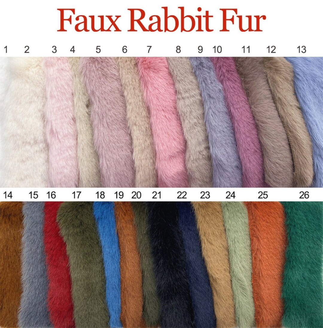 Fuzzy Faux Fur Fabric, Colorful Rabbit Fur, Fun Fur for DIY Craft ...