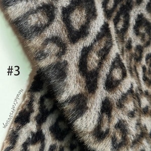 Leopard Print Faux Fur,black Fabric,punk Style Gray Gothic Animal Print ...
