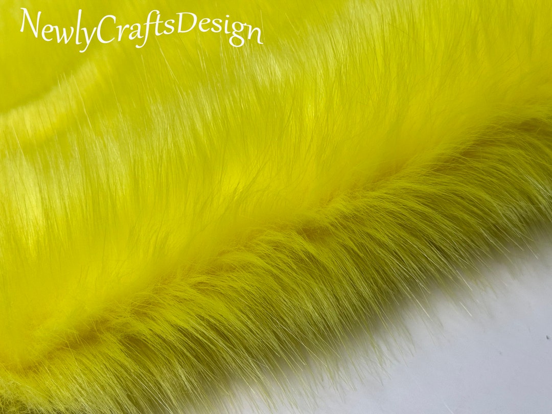 Yellow Faux Fox Fur,heavy Thick Faux Raccoon Fur for Fursuit Paws ...