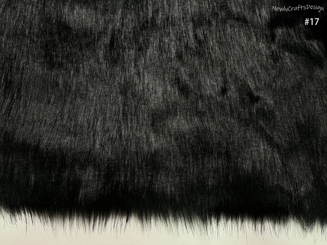 Black Shaggy Faux Fur Fabric,luxury Long Pile Fur,thick Fake Fur,soft ...