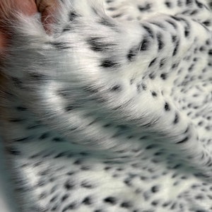 Jacquard Faux Fur Fabric,fluffy Spotted Husky Printed Long Pile Plush ...